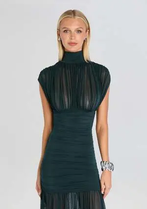 SEROYA Irit Mesh Maxi Dress