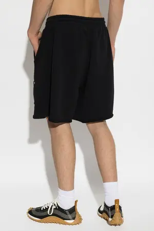 Palm Angels Cotton Shorts With Drawstring Waist