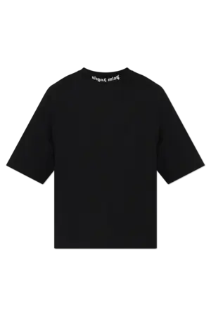 Palm Angels Cotton T-shirt With Logo - Black
