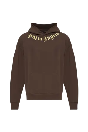 Palm Angels Cotton Hoodie - Brown