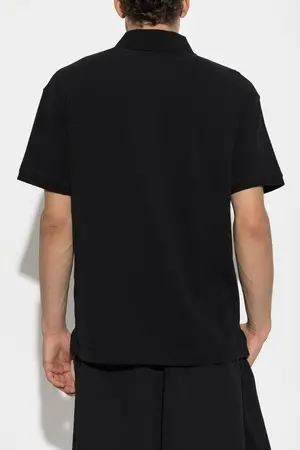 Palm Angels Cotton Polo Shirt With Appliquéd Logo