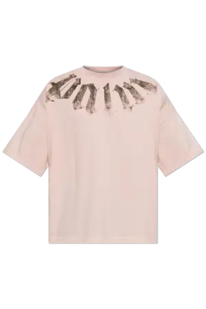 Palm Angels Cotton T-shirt With Logo Print - Pink