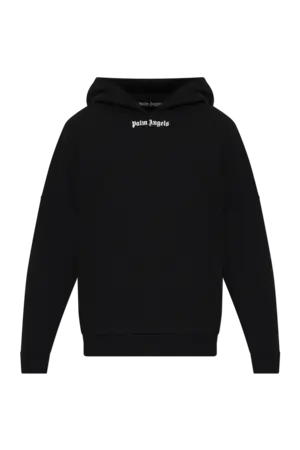 Palm Angels Cotton Sweatshirt With Printed Logo - Black