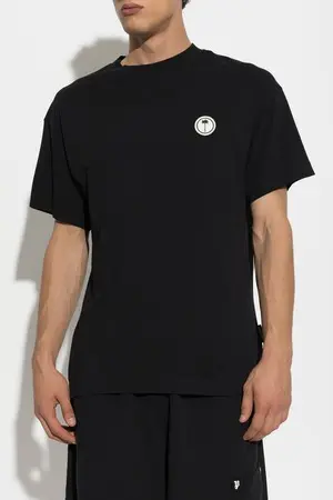 Palm Angels Cotton T-shirt With Appliquéd Logo