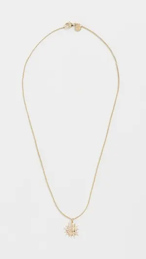 MARLO LAZ 14k Small El Sol Necklace - Gold