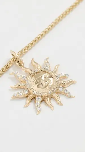MARLO LAZ 14k Small El Sol Necklace