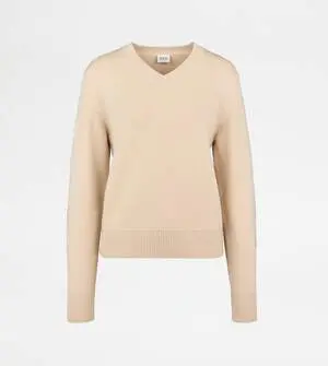 TOD'S Cashmere Pullover With Leather Patches