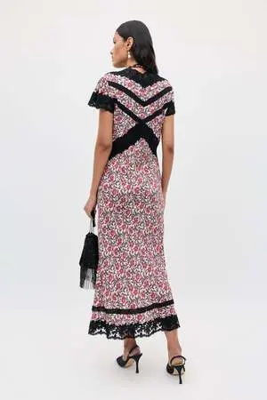 Rixo Martina Sarasa Rose Midi Dress