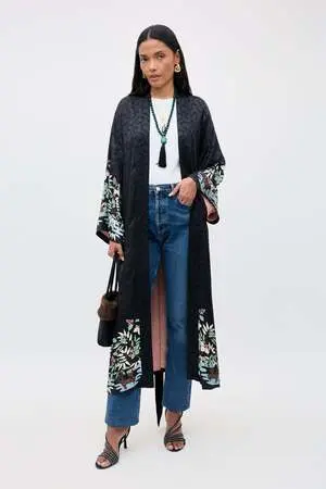 Rixo Kaiden Blossom Jungle Black Kimono