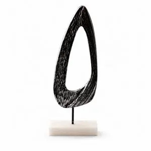 MARLETH Abstract Loop Sculpture Large - Black