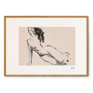 LENA WIGERS Neutrals / Croquis 03 30 × 40 Cm Art Print - Black