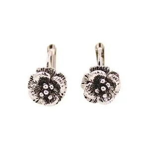 1610ISTANBUL Floral Earrings - Silver