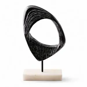 MARLETH Abstract Loop Sculpture - Black