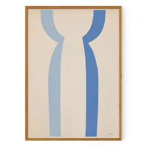 LENA WIGERS Neutrals / Human Two 30 × 40 Cm Art Print - Blue