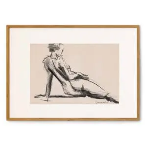 LENA WIGERS Neutrals / Croquis 04 30 × 40 Cm Art Print - Black