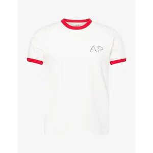AUSTIN POST Ringer High Tail It Cotton T-shirt - Red
