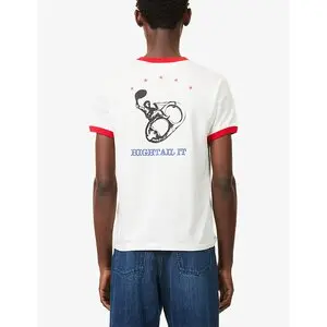 AUSTIN POST Ringer High Tail It Cotton T-shirt