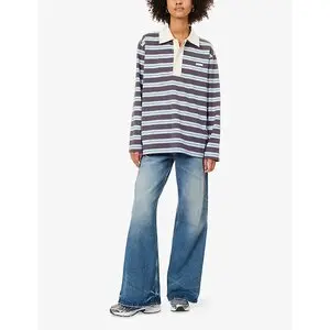 RU & ROCKA Leones Striped Cotton-blend Polo Shirt