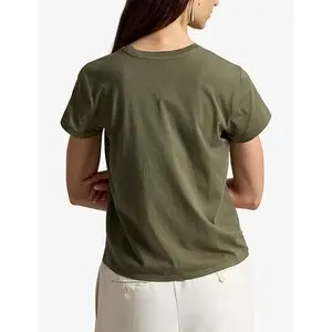 Polo Ralph Lauren Embroidered Cotton-jersey T-shirt - Olive