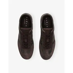 Hogan Suede Panel Trainers - Dk.brn Com