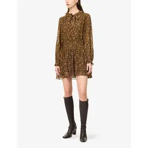 Paige Nantes Floral-print Silk-blend Mini Dress