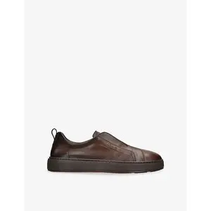 Santoni Victory Unlined Leather Trainers