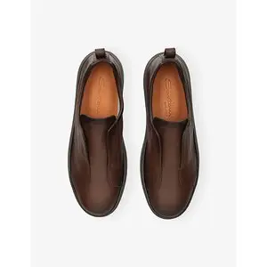Santoni Victory Unlined Leather Trainers