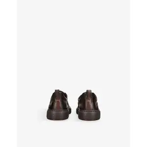 Santoni Victory Unlined Leather Trainers