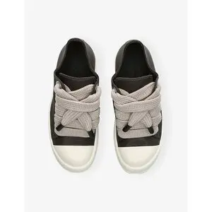Rick Owens Jumbo Lace Leather Low Top Sneakers