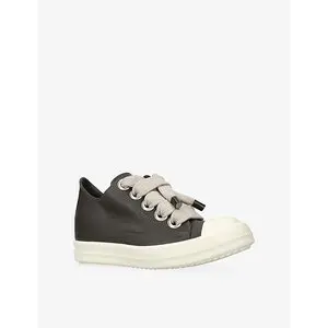Rick Owens Jumbo Lace Leather Low Top Sneakers