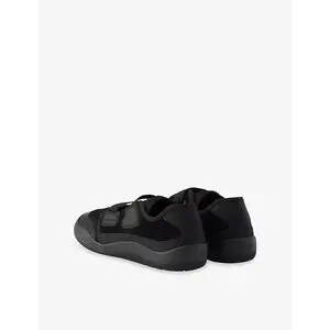 Prada Speedrock Technical Leather And Mesh Trainers - Black