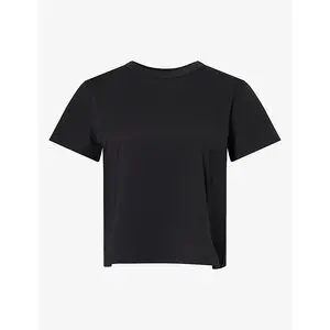 Paige Rhodes Cropped Cotton T-shirt - Black