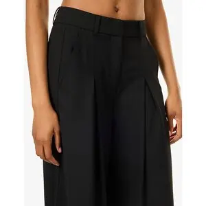 ME+EM Wide-leg Wool-blend Trousers