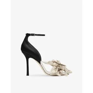 JIMMY CHOO Coko 100 Flower Satin Heels