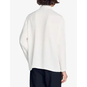 Sandro Crinkled Relaxed-fit Woven Shirt