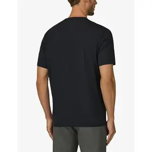 Boggi Milano Short-sleeved Branded-tab Stretch-cotton T-shirt