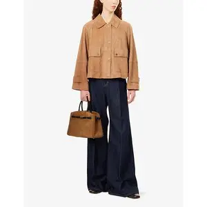 Max Mara Suede Jacket With Pocket Front