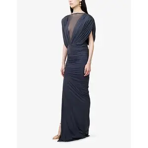 DEME The Peyton Draped Stretch-woven Maxi Dress