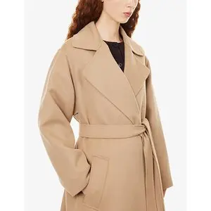 Max Mara Brushed Wool Belted Coat - Camel