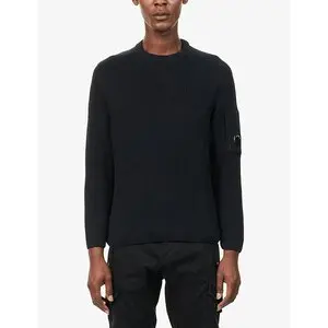 C.P. COMPANY Brand-lens Ribbed Cotton-blend Jumper
