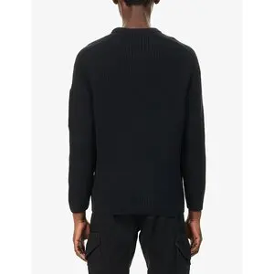C.P. COMPANY Brand-lens Ribbed Cotton-blend Jumper