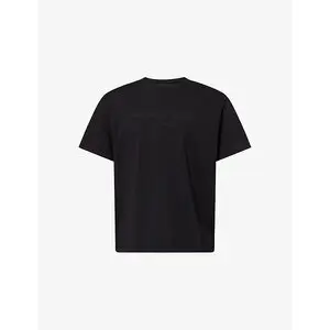 FIFA 1904 Brand-print Cotton-blend T-shirt - Black