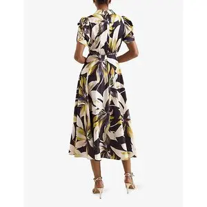 PHASE EIGHT Bella Floral Print Midi Shirt Dress