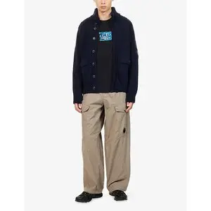C.P. COMPANY Wool Knit Cardigan - Total Eclipse