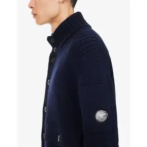 C.P. COMPANY Wool Knit Cardigan - Total Eclipse
