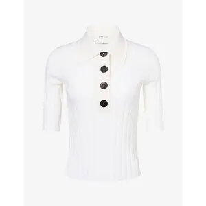 NACKIYE Nackiyé Wool Ribbed Polo Knit Top - Kaimak