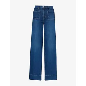 FRAME Le Slim Palazzo Long Stretch-denim Jeans - Folklore
