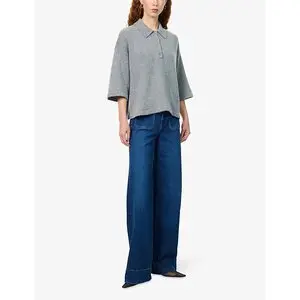 FRAME Le Slim Palazzo Long Stretch-denim Jeans
