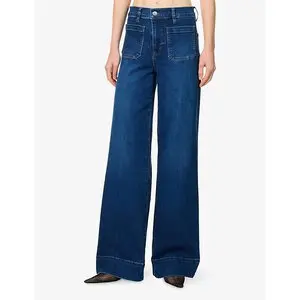 FRAME Le Slim Palazzo Long Stretch-denim Jeans