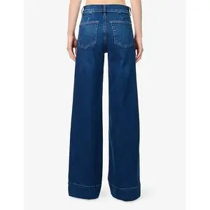 FRAME Le Slim Palazzo Long Stretch-denim Jeans
